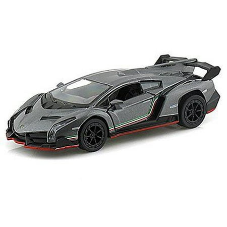 5" Kinsmart Lamborghini Veneno Diecast Model Toy Car 1:36 Grey ...