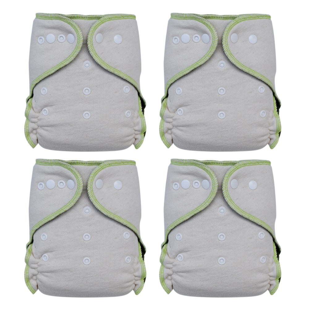Baby Stay-Dry Hemp Night Fitted Cloth Diaper, One Size (4-pack ...