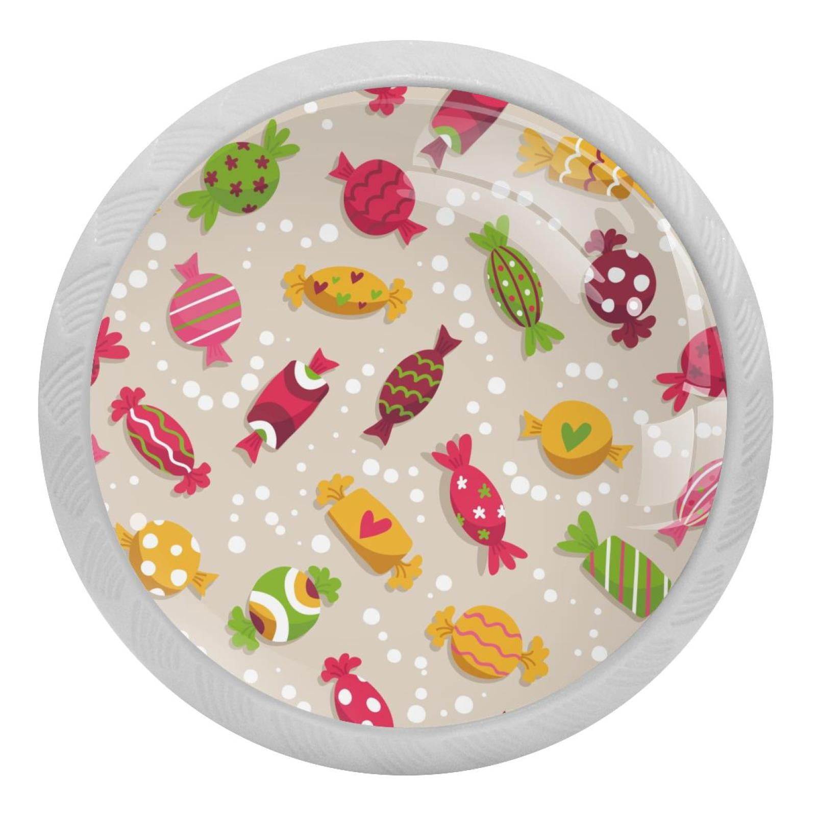 4PCS Round Colorful Sweets Cabinet Fluorescence Knob Glowing in the ...