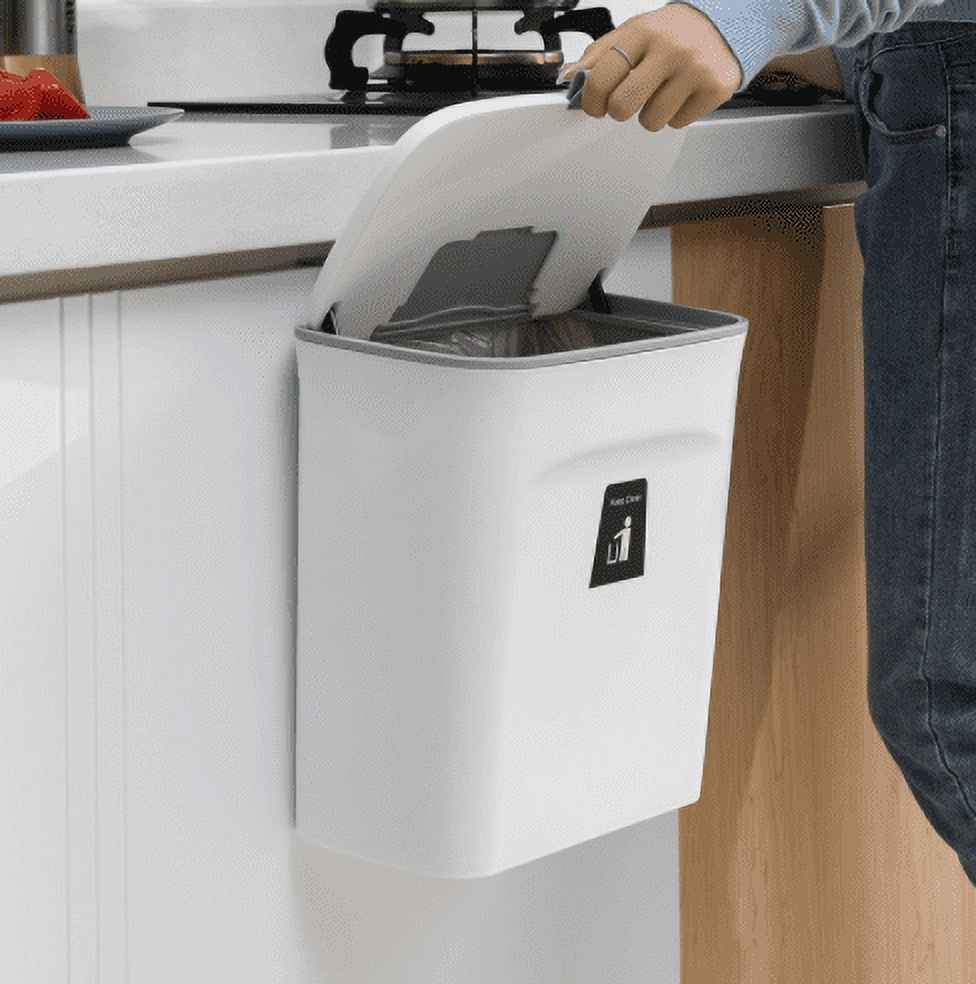 Poubelle de Compost de Cuisine - Petite Poubelle Suspendue de 2,4 ...