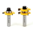 1/4" Plywood Panel 2 Bit Tongue & Groove Router Bit Set - 1/2" Shank ...