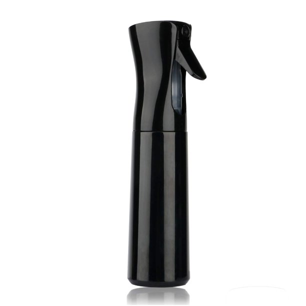 Hair Spray Bottle 300ML, Black Plastic Water Squirt Bottle Hair Mister ...