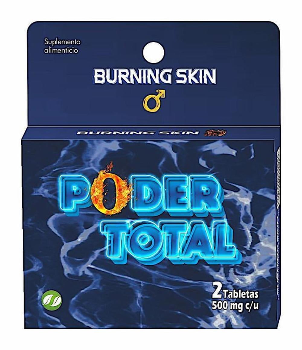 Vigorizante Masculino Poder Total Burning Skin 2 Tab 500mg C/U Burning ...