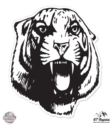 Tiger Angry Cat - 12" Vinyl Sticker Waterproof Decal - Walmart.com