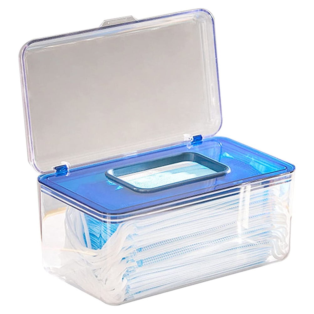 TureClos Wet Wipes Storage Box with Spring Clear Desktop Tissue Box ...
