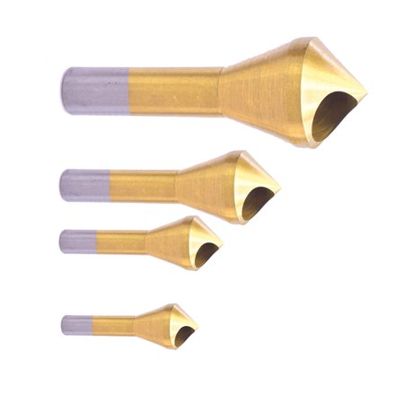 HSS Chamfering Drill Bit Center Punch Tool Titanium Coated DIY ...