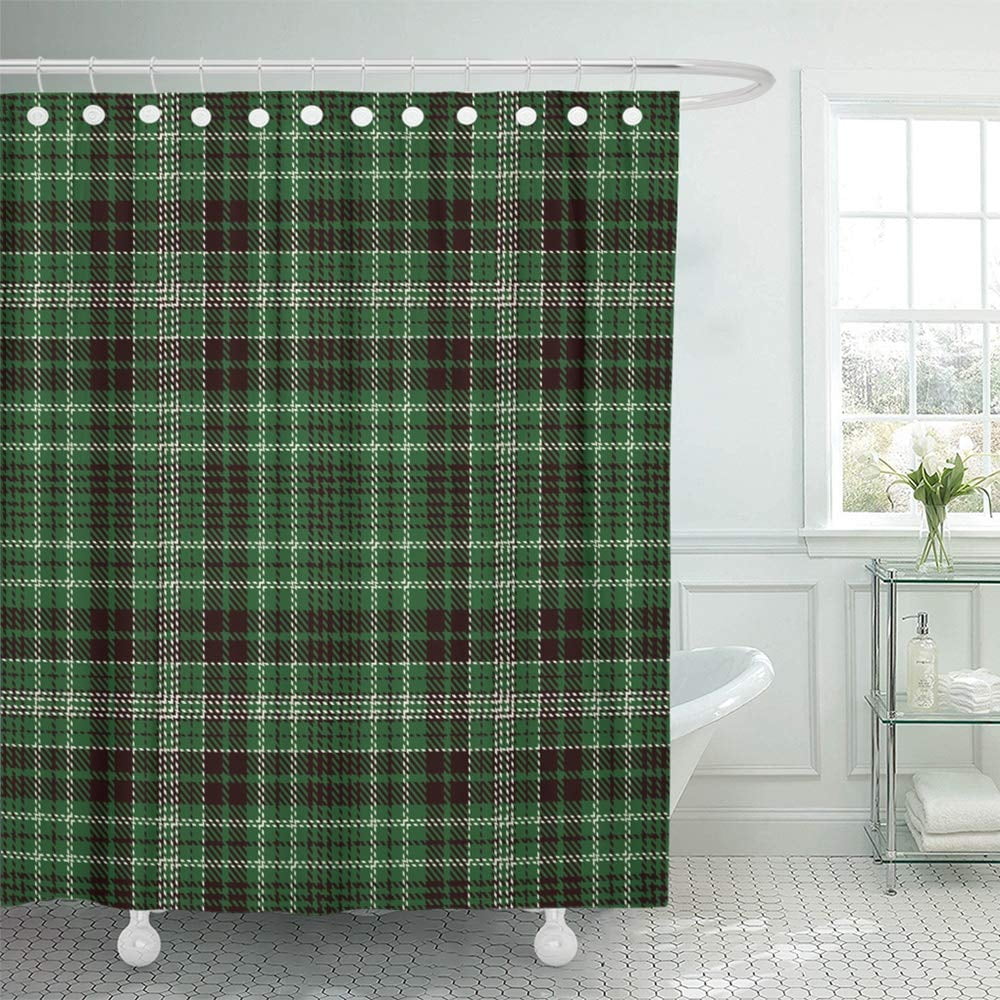 KSADK Abstract Tartan Black Green and White Plaid Flannel Patterns ...