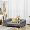 MCombo Pet Sofa Bed Dog Couch for Small Dogs, Faux Leather Dog Sofa ...