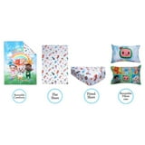 CoComelon 4-Piece Toddler Bedding Set, Cute as a Rainbow, Comforter ...