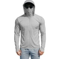 Mens Hooded Sun Shirts UPF 50+ Fishing Shirt Sun Protection Hoodie Long ...