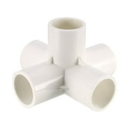 5-Way Elbow PVC Pipe Fitting,Furniture Grade,1-inch Size Tee Corner Fittings Gray 2Pcs - Walmart.com