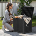 32 Gallon Outdoor Storage Box 2-Pack Water Resistant Resin Deck Box ...