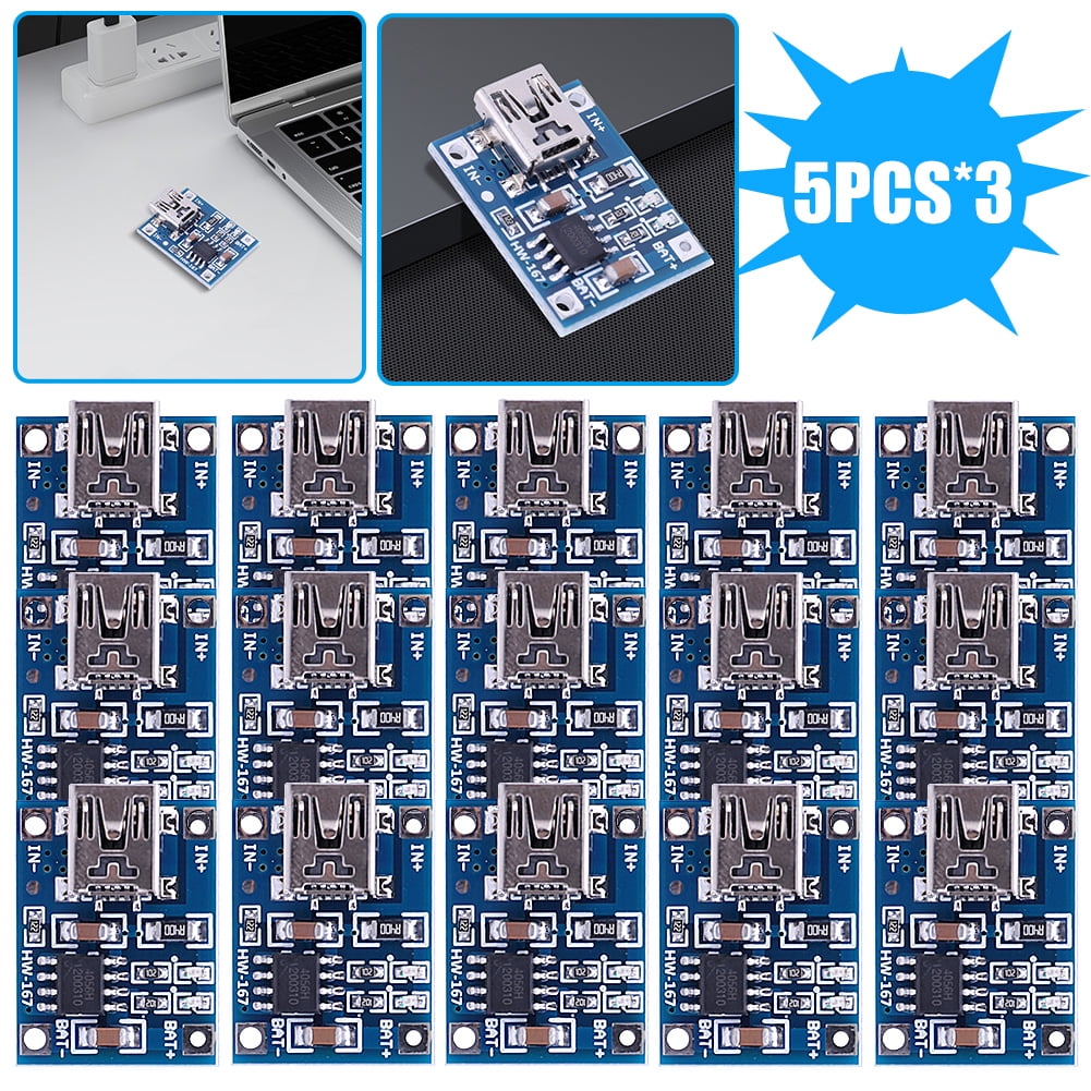 [HW-167 5 piezas] [mini usb] TP4056 1A batería litio placa carga ...