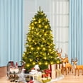 Gymax 6ft Unlit Artificial Christmas Fir Tree with 1250 Premium Hinged ...