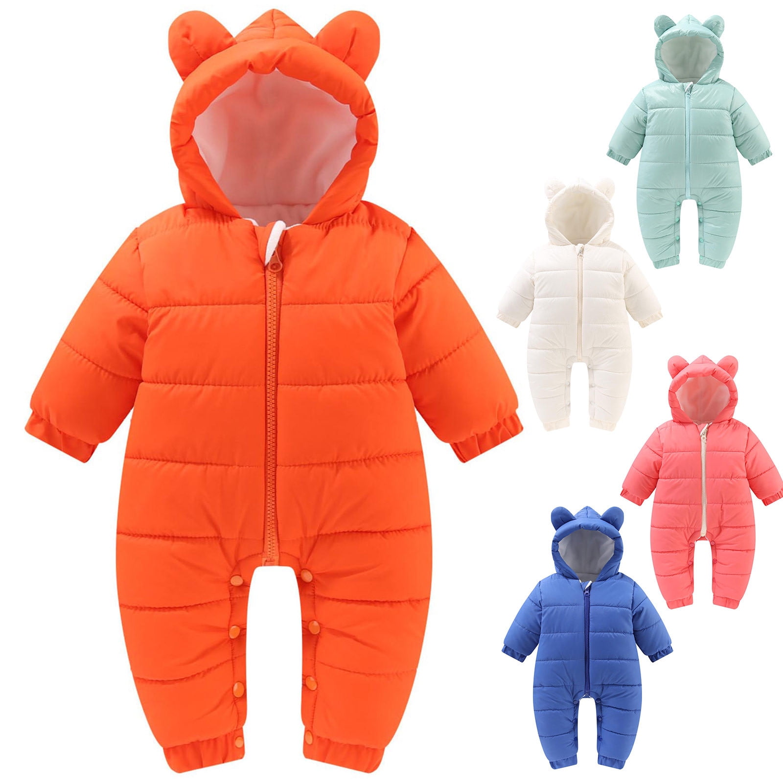 Click here for Eqwljwe Baby Boy Puffer Romper Cotton Newborn Bear... prices