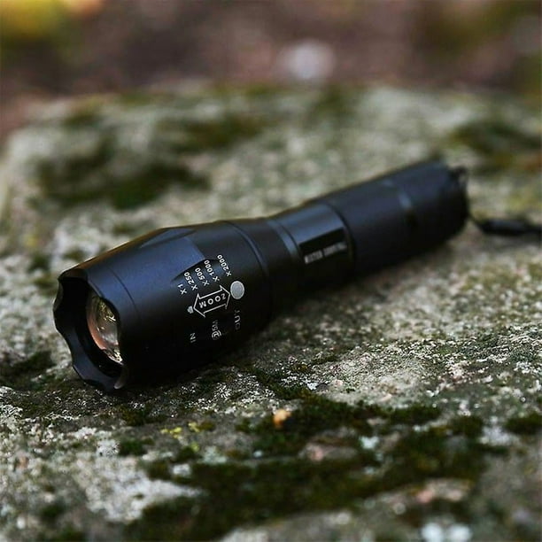 Military flashlight, rechargeable multimode flashlight, white light ...