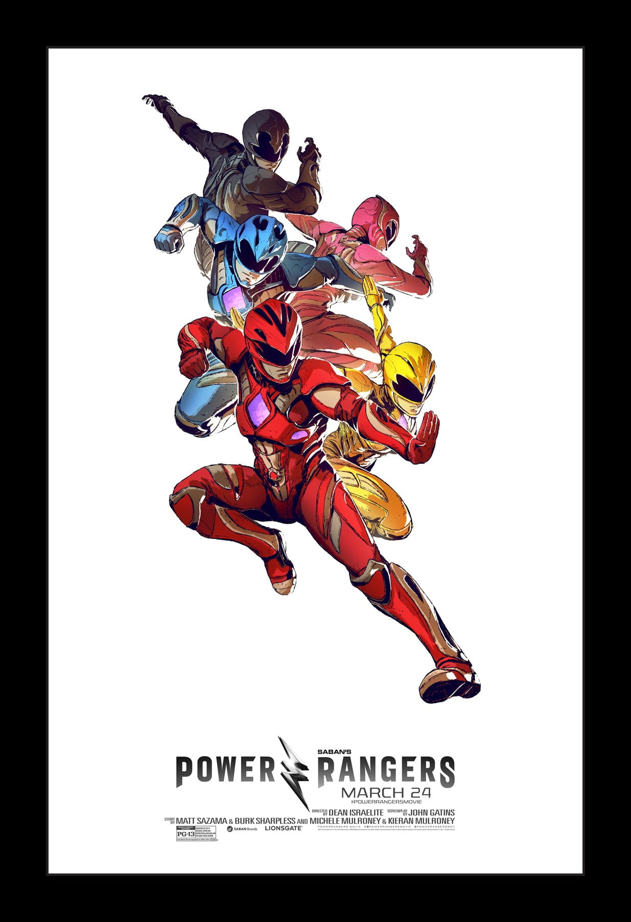 POWER RANGERS - 11x17 Framed Movie Poster - Walmart.com