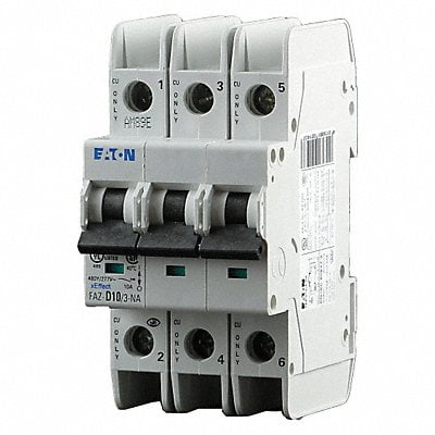 Eaton IEC Mini Circuit Breaker,10A,3P,277/480V FAZ-C10/3-NA - Walmart.com