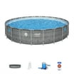 Coleman Power Steel Round Frame Above Ground Pool Set for Kids and ...