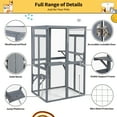 Coziwow Wooden Cat Catio, Outdoor Cat Enclosure with Window Access, 3 ...