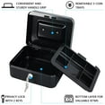 Cxui Lock Box with Removable Tray, Key Lock Security Cash Box for Money ...