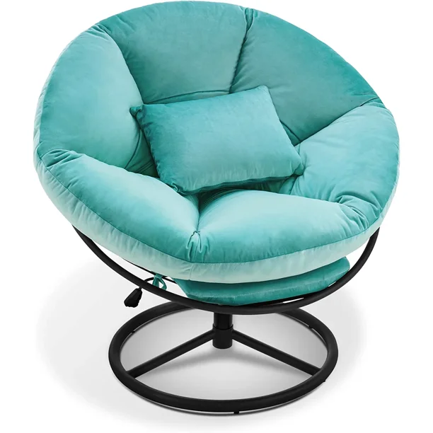 Mcombo Swivel Papasan Chairs, Gas Lift Cozy Chair with Height ...