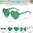 25 Pack Rimless Heart Shaped Sunglasses, Transparent Multicolor Bulk ...