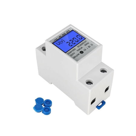 Electricity meter - DIN digital energy meter - 80 A - 220 V - DIN LCD ...