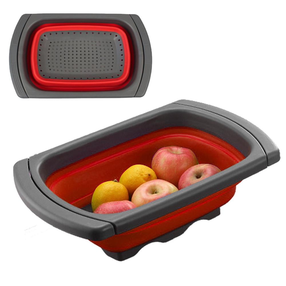 Collapsible Colander | Over The Sink Colander With Rectangle | Fruit ...
