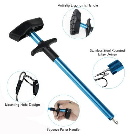 Fishing Hook Remover Tool 9.6 inch T-Shaped Hook Puller Out Fish Hook ...