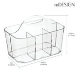 mDesign Multi-Use Craft Storage Organizer Caddy Tote with Compartments ...