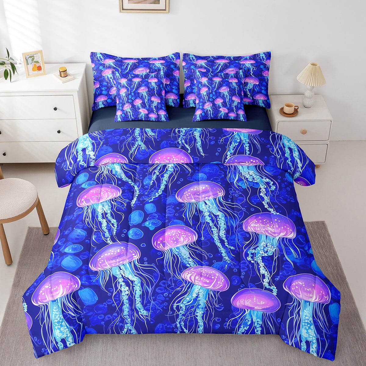 Click here for Erosebridal Purple Jellyfish Bedding Sets Twin Siz... prices