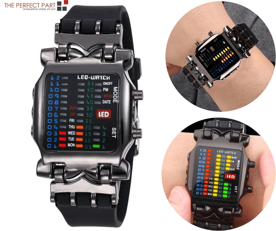 Luxury Men's Watch LED Sports Date Digital Bracelet Waterproof Quartz ...