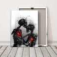 Affixzi Romantic Hugging Couple Skull Wall Art - Gothic Love Decor for ...