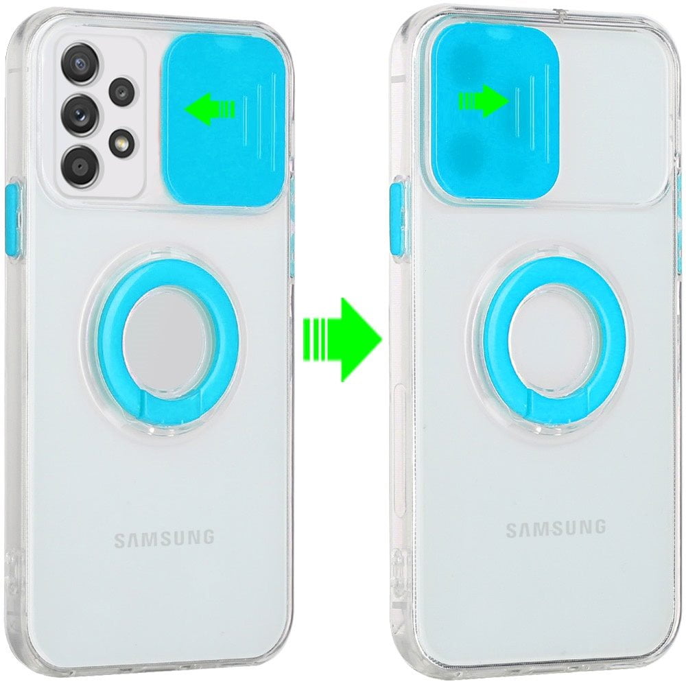 for Samsung Galaxy A52 5G Cases with Camera Window & Kickstand, Slide ...