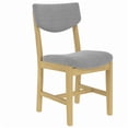 Solid Wood Dining Chairs Set of 4, Gray Upholstered Seat, Rustic Accent ...