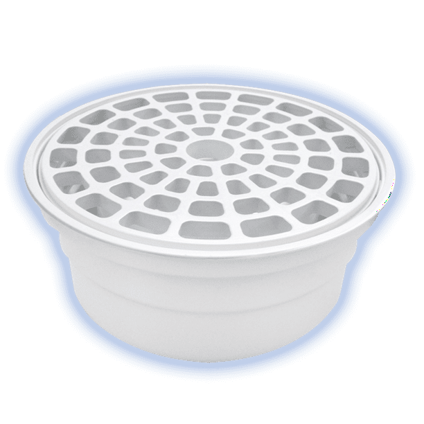 Coladera Universal blanca con tapa higiénica y check anti-olores ...