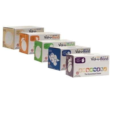 Val-u-Band, latex-free, 6 yard, 5 pc set (1 ea: peach through plum ...