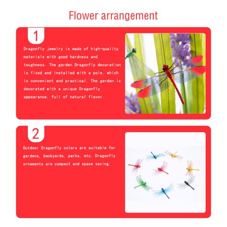 freestylehome 5pcs Garden Dragonfly Decor Model Props Home Insect ...