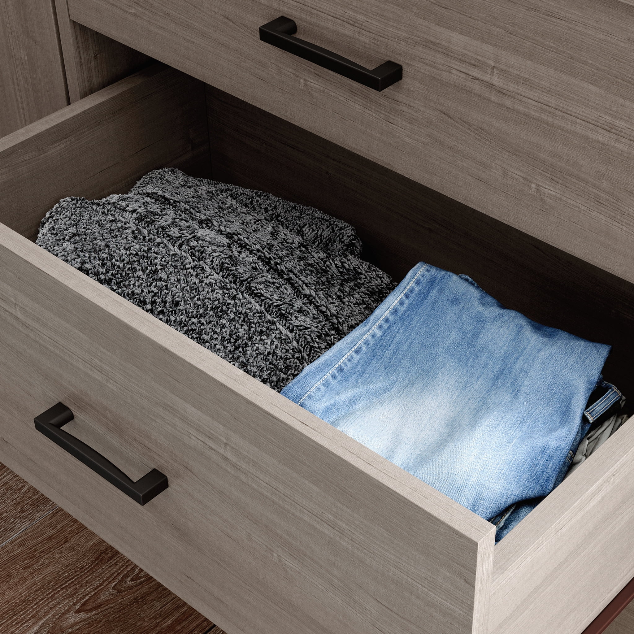 Mixed material 3 drawer dresser store