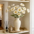 4 Heads Artificial Flowers Stems | Lifelike Silk Touch White Plastic ...