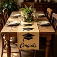 Bowayaoa Congrats Grad Table Runner, Glitter Polyester Disposable Table ...