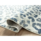 Abani Casa Collection Grey Cream 8' x 10' Leopard Print Modern Area Rug ...