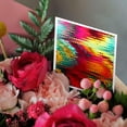 3drose, Pretty Pink, Yellow, Turquoise Liquid Metal Waves, 6 Greeting ...