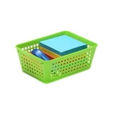 YBM Home Small Plastic Storage Basket (6 Pack), Purple 6 L x 4.5 W x 2. ...