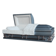 Titan Casket - Premier Veteran Steel Navy Coffin with White Crepe ...