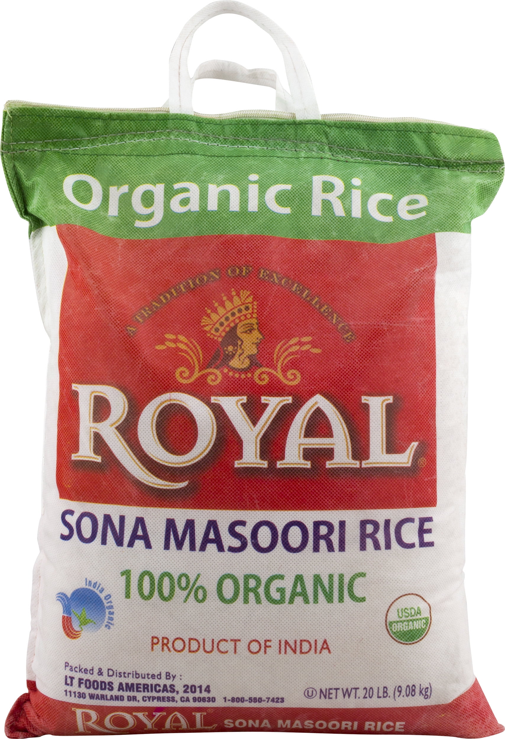 Royal Organic Sona Masoori Rice, 20 lbs - Walmart.com