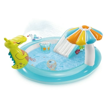 Intex Dinoland Play Center, Inflatable Kids Slide Pool, Dinosaur ...