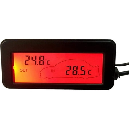 DC12V Digital Thermometer Car Thermometer Backlight Mini Thermometer ...