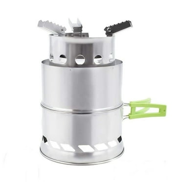 Outdoor Camping Wood-burning Stove Backpacking Portable Survival BBQ ...